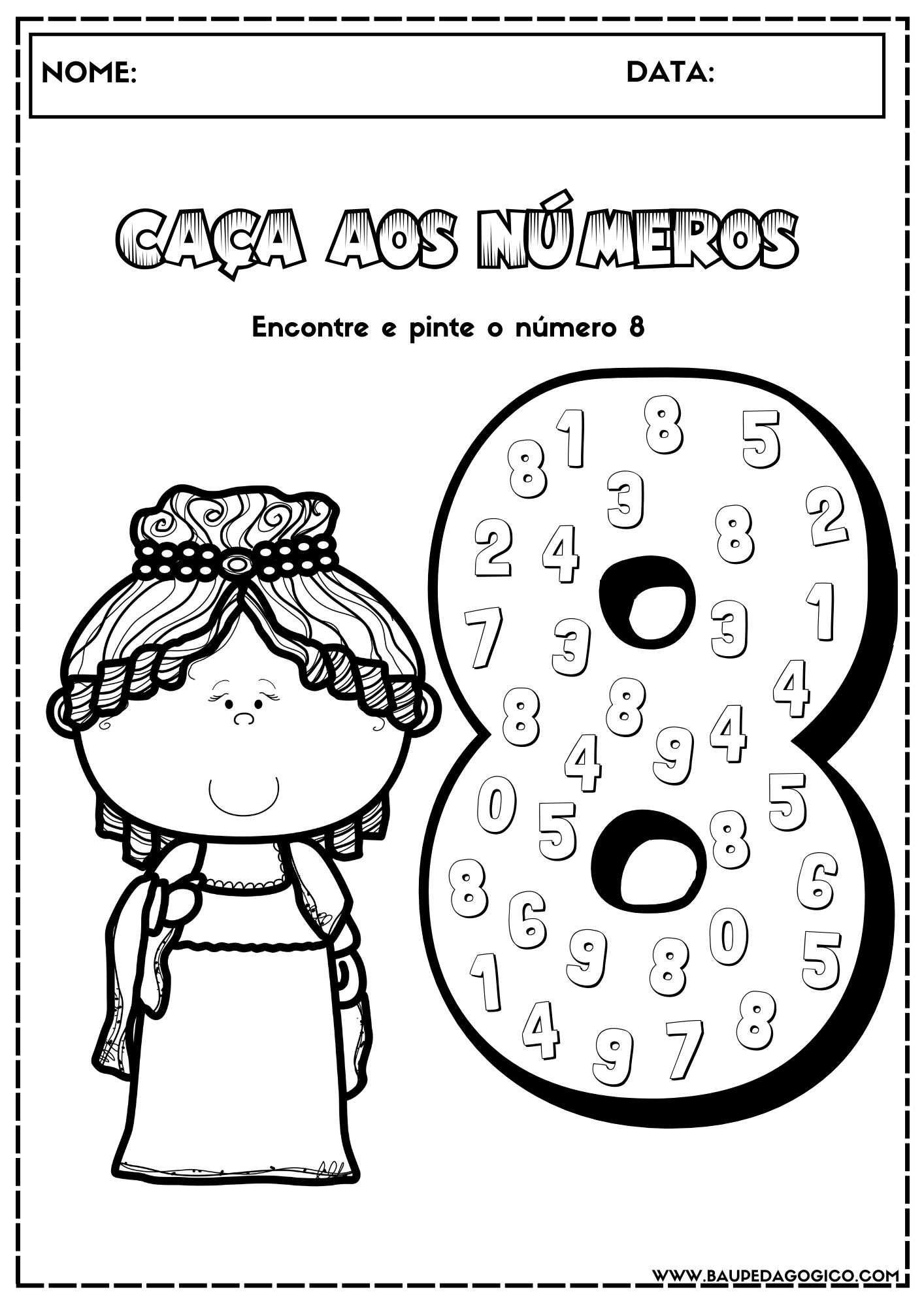 Caça Numeros Para Imprimir - FDPLEARN